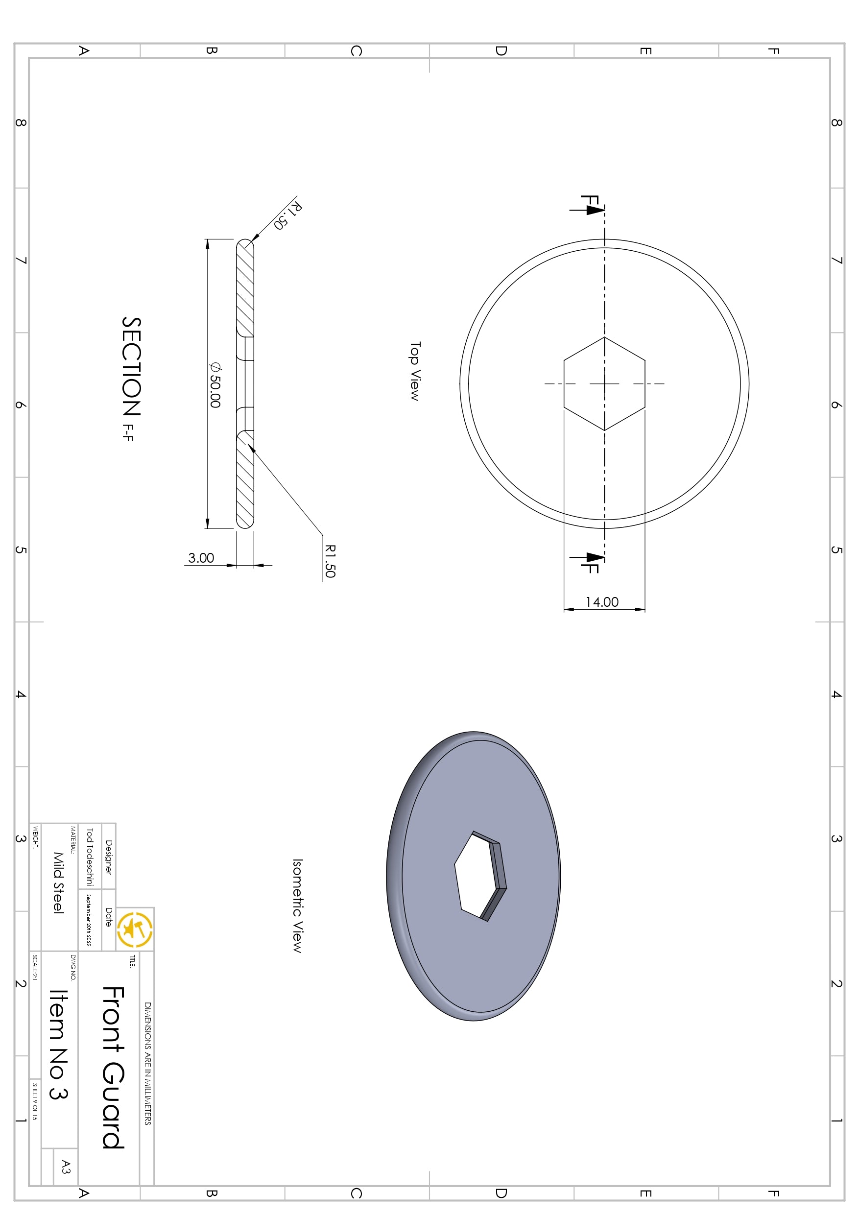 15th Century Gothic Flanged Mace - Making Plans/Engineering Drawings ...