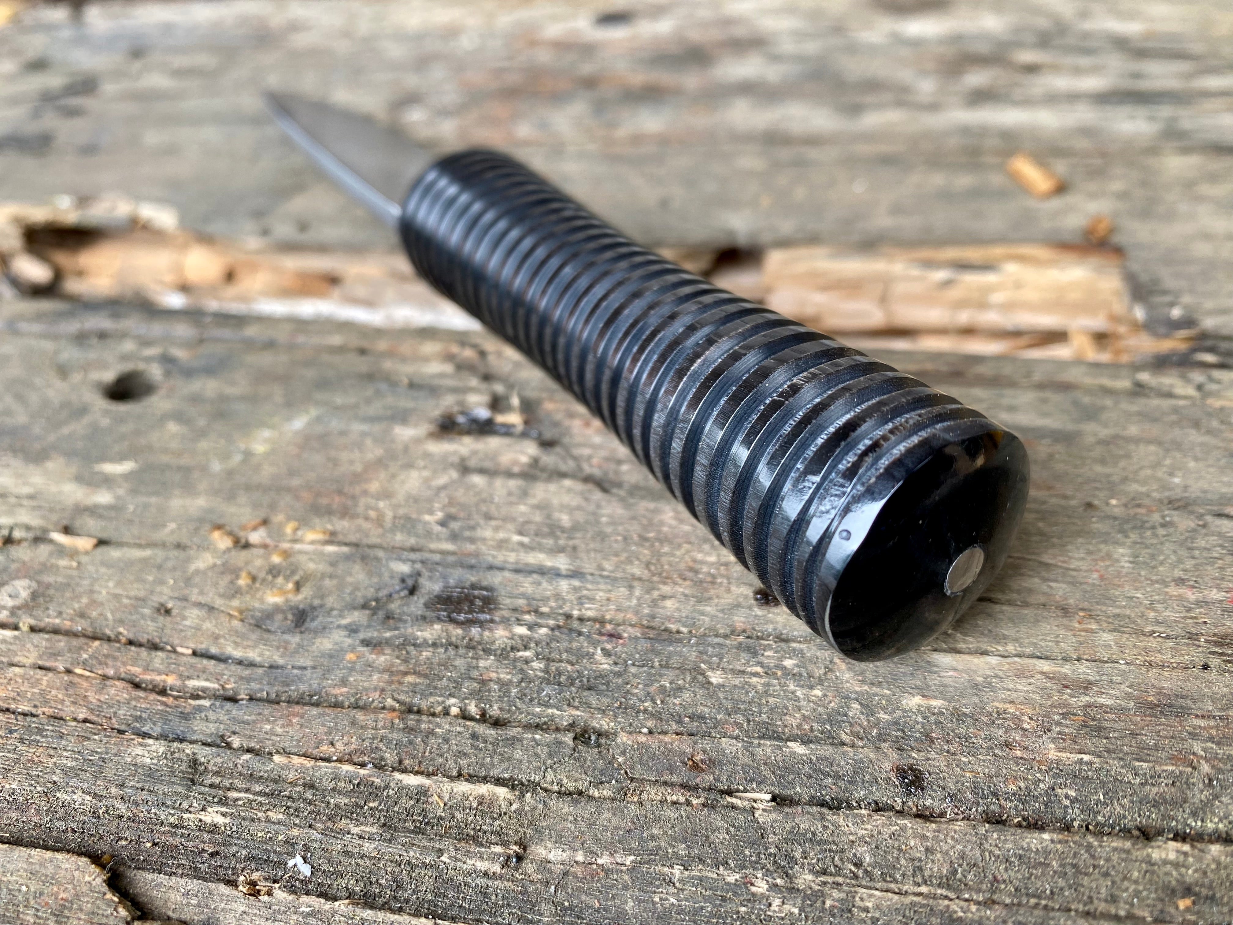 Early Medieval Ribbed Horn Eating Knife 12thC/14thC – Tod Cutler