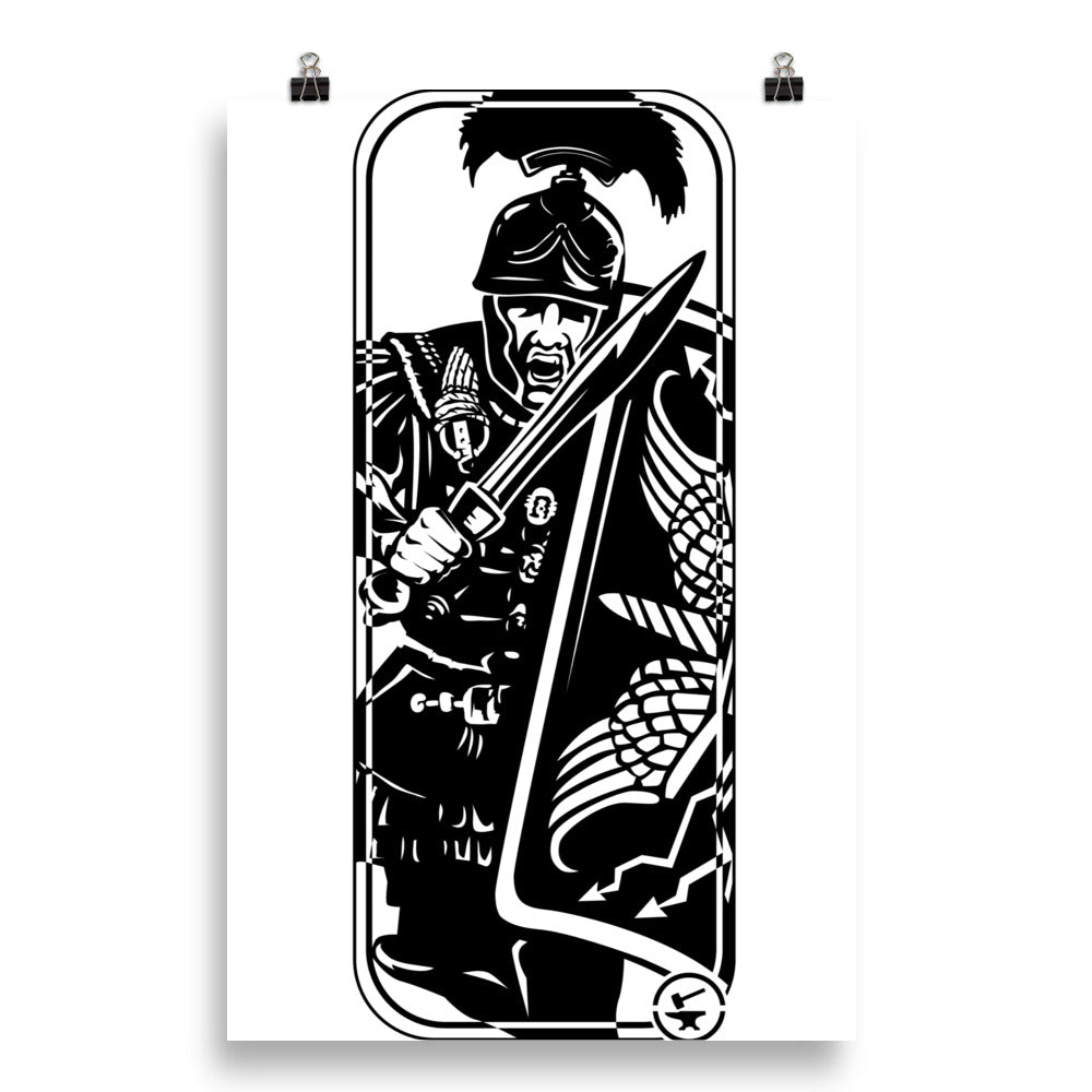 Running Roman Target - Tod Cutler Poster