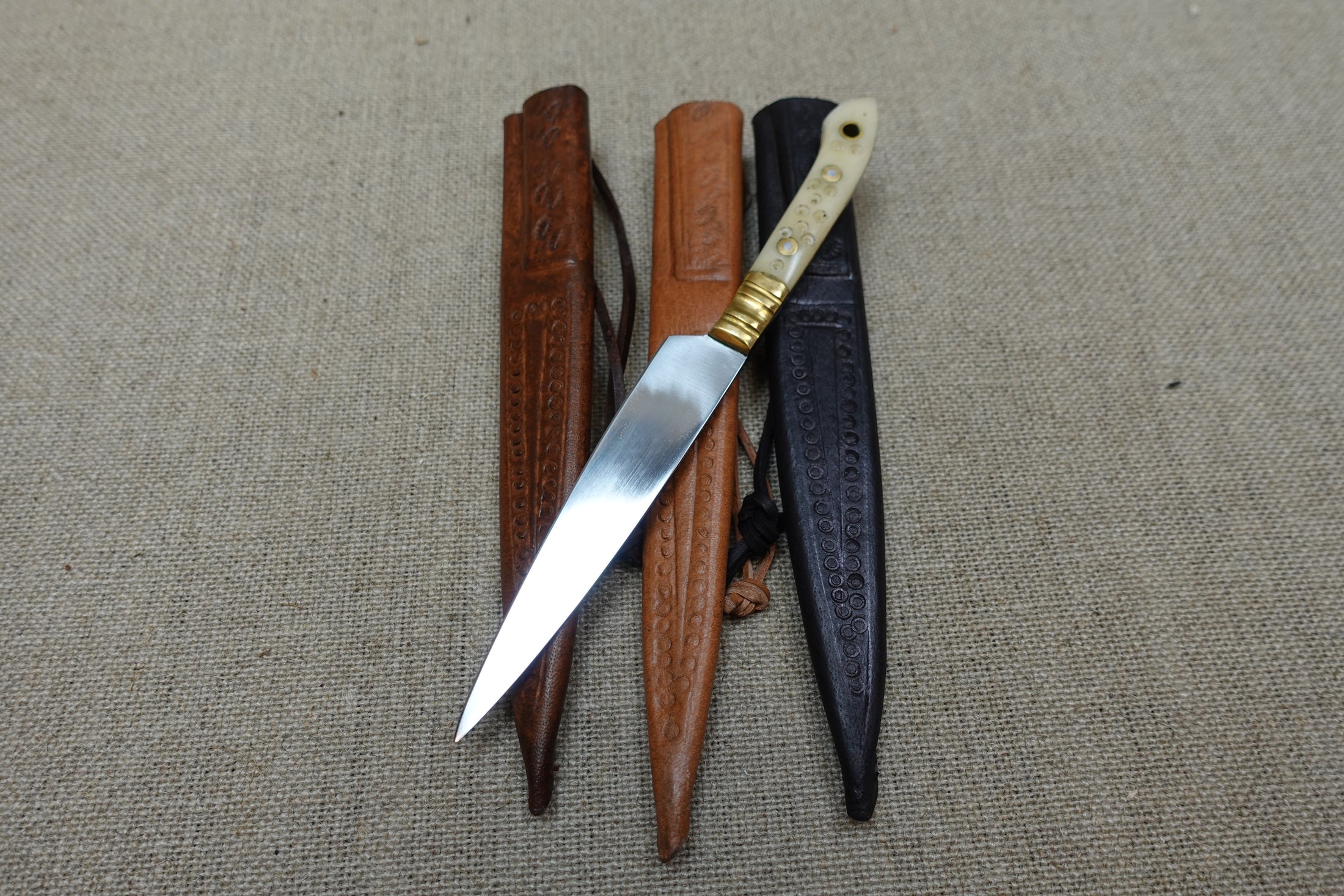 Medieval Eating Knives - Bone Handled - Tod Cutler